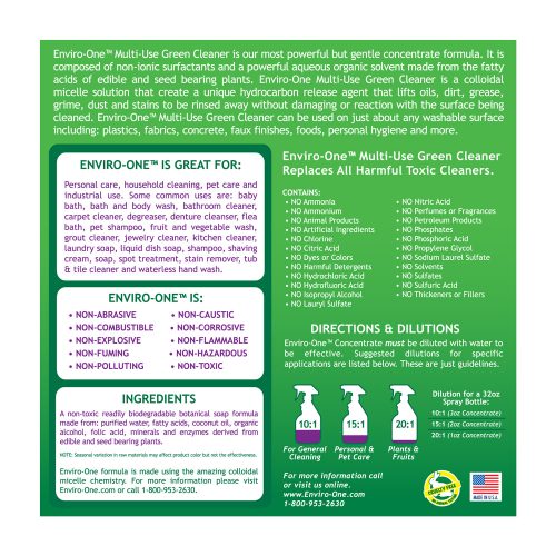 Enviro-One Multi-Use Green Cleaner Super Concentrate (Gal) - Enviro-One ...